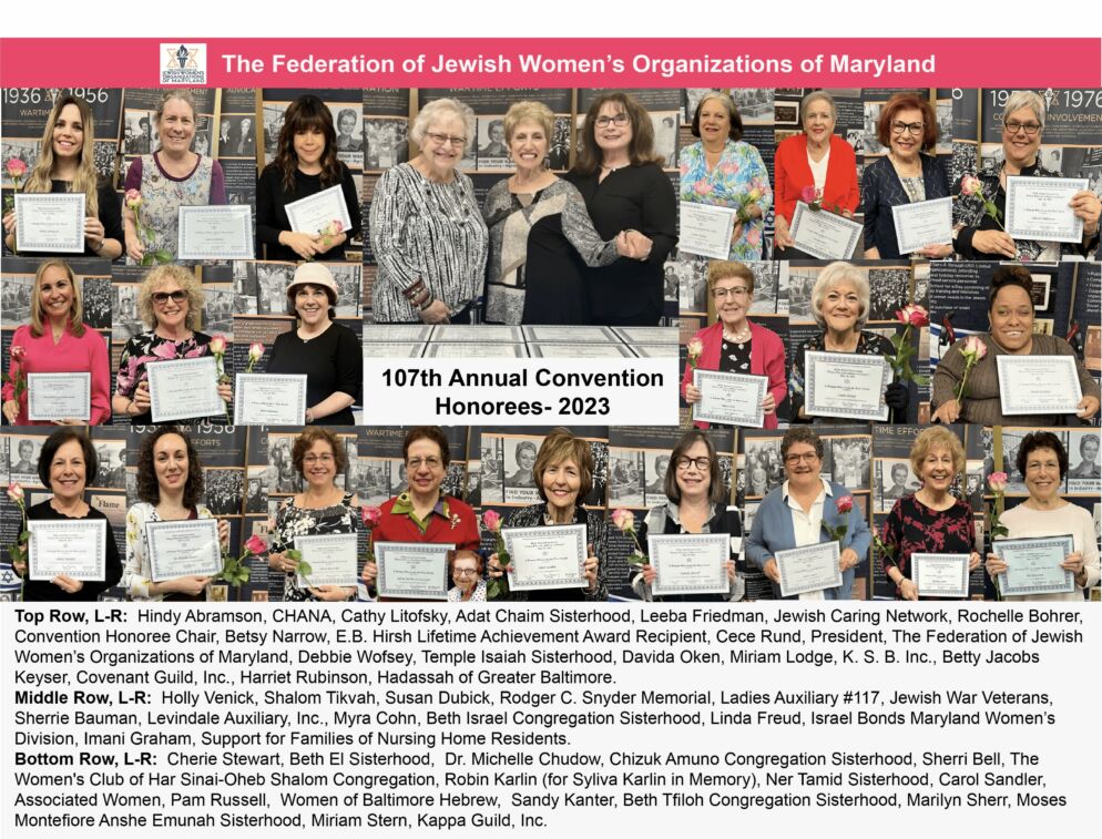 Federation of Jewish Women’s Organizations of Maryland Awards ‘Women ...